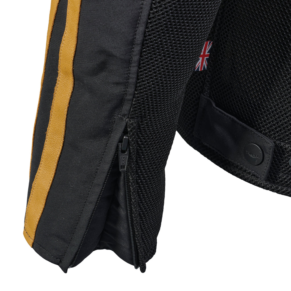 Triumph Mens Braddan Retro Mesh Jacket Black & Gold – World Of Triumph